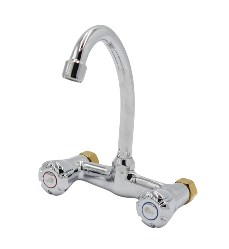 Double Handle Wall Mounted Kitchen Mixer - Kanzo