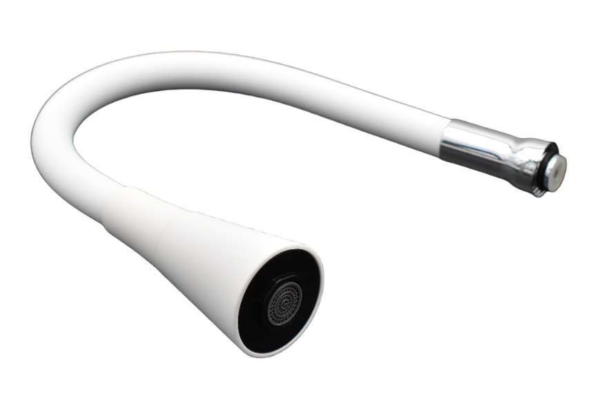 Flexible Sink Tap: White, Modern Style, 50cm | Kanzotech