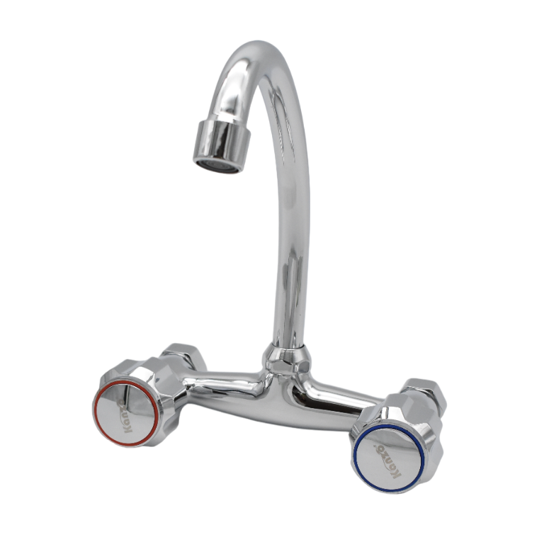 Double Handle Wall Mounted Kitchen Mixer - Kanzo