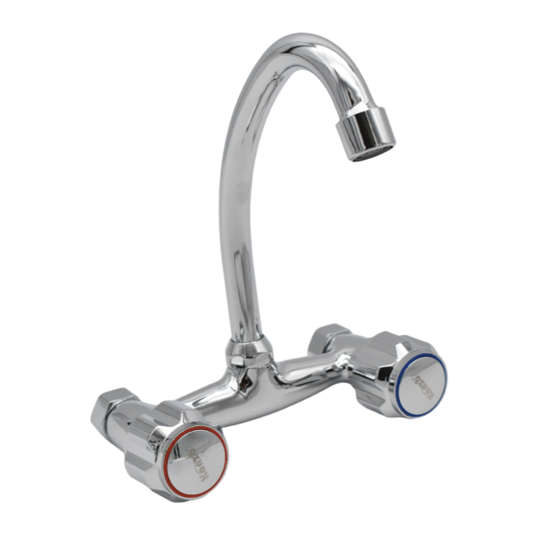 Double Handle Wall Mounted Kitchen Mixer - Kanzo